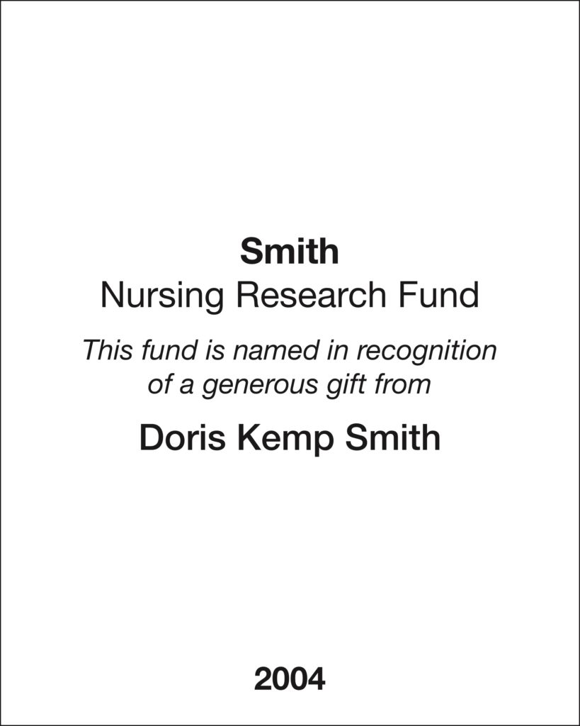 Doris Kemp Smith – Virtual Benefactor Recognition