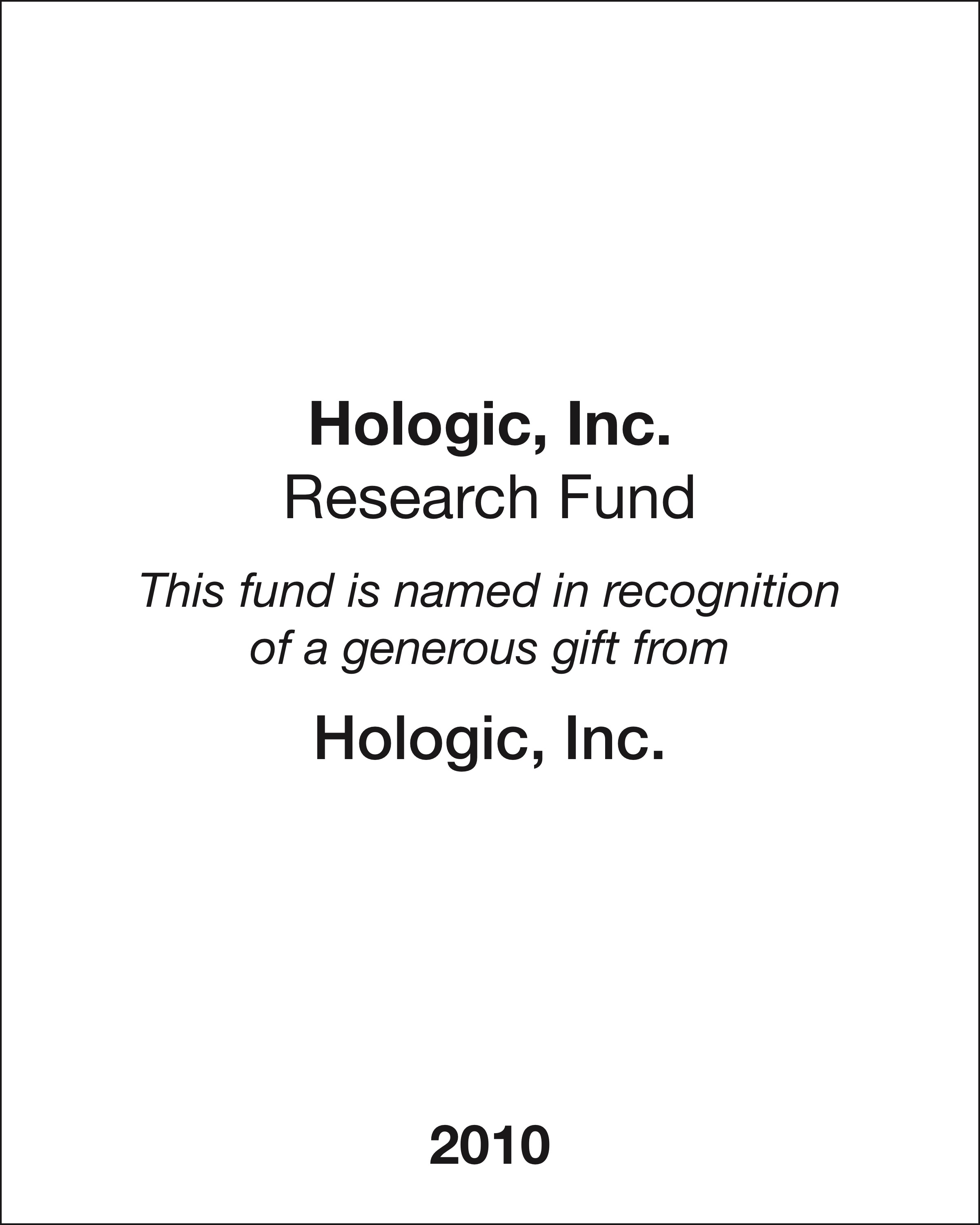 Hologic, Inc. – Virtual Benefactor Recognition