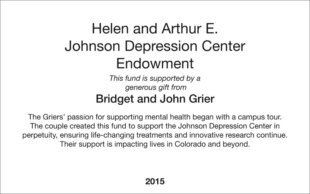 Bridget and John Grier – Virtual Benefactor Recognition