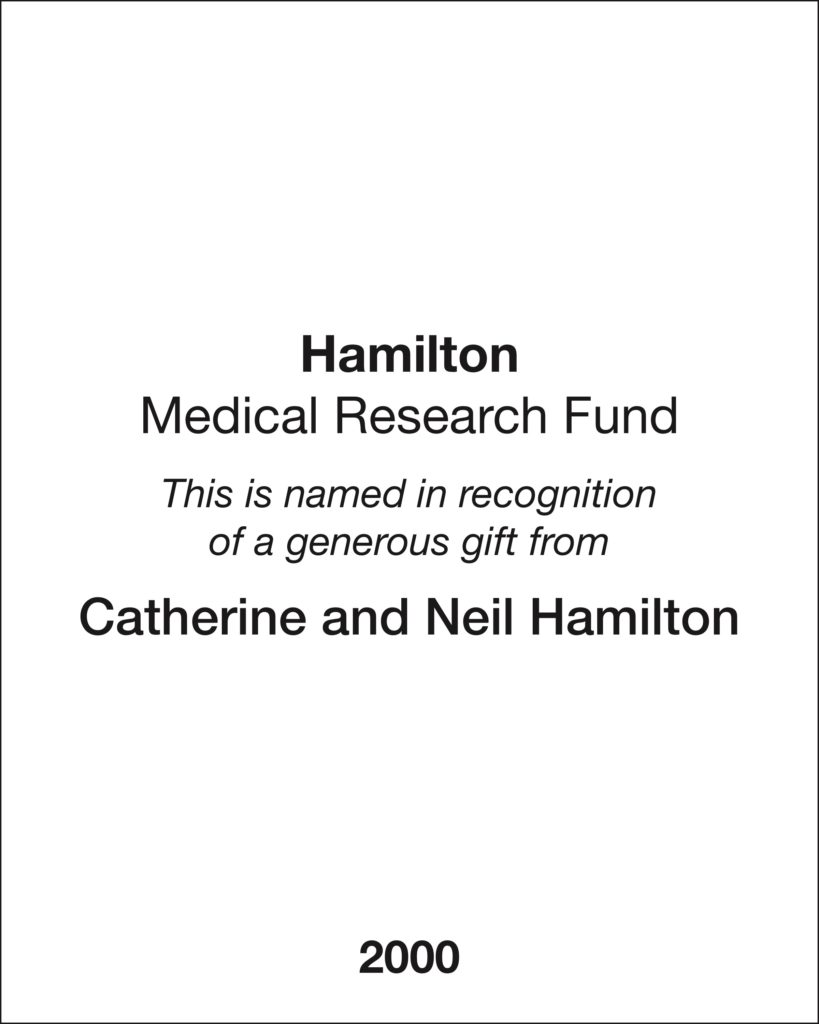 Catherine and Neil Hamilton – Virtual Benefactor Recognition