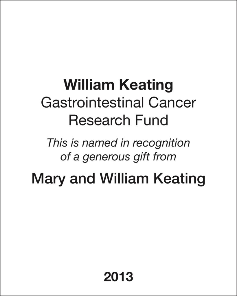 Mary and William Keating – Virtual Benefactor Recognition