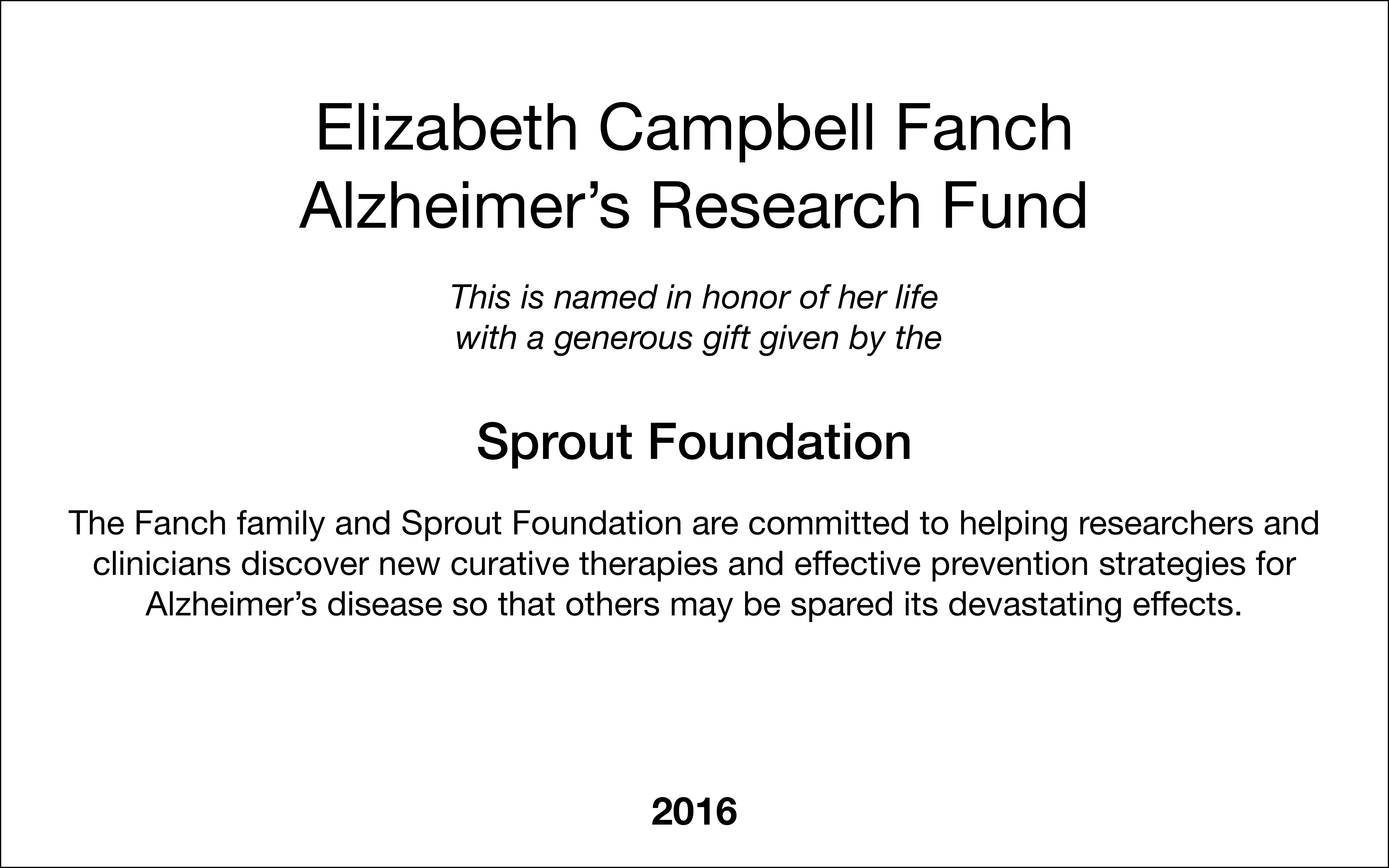 Sprout Foundation – Virtual Benefactor Recognition Sprout Foundation – Virtual Benefactor Recognition
