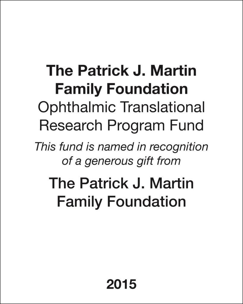 The Patrick J. Martin Family Foundation – Virtual Benefactor Recognition The Patrick J. Martin Family Foundation – Virtual Benefactor Recognition