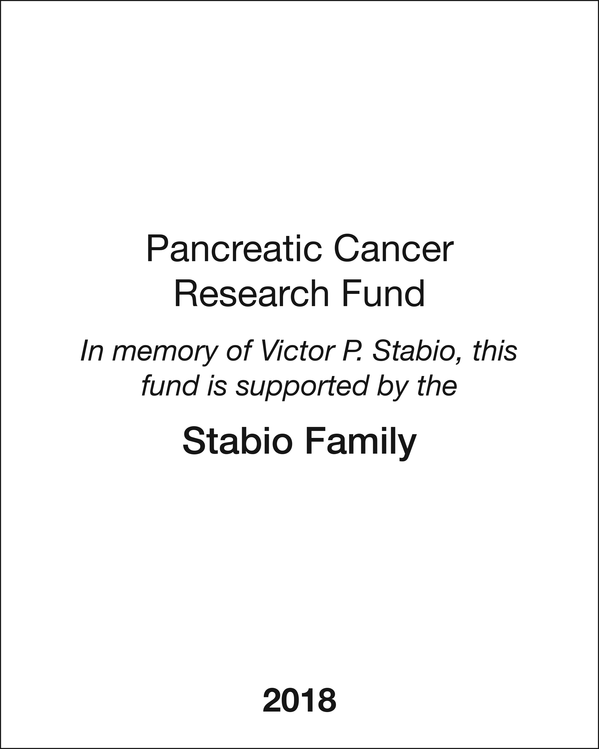 Stabio Family – Virtual Benefactor Recognition