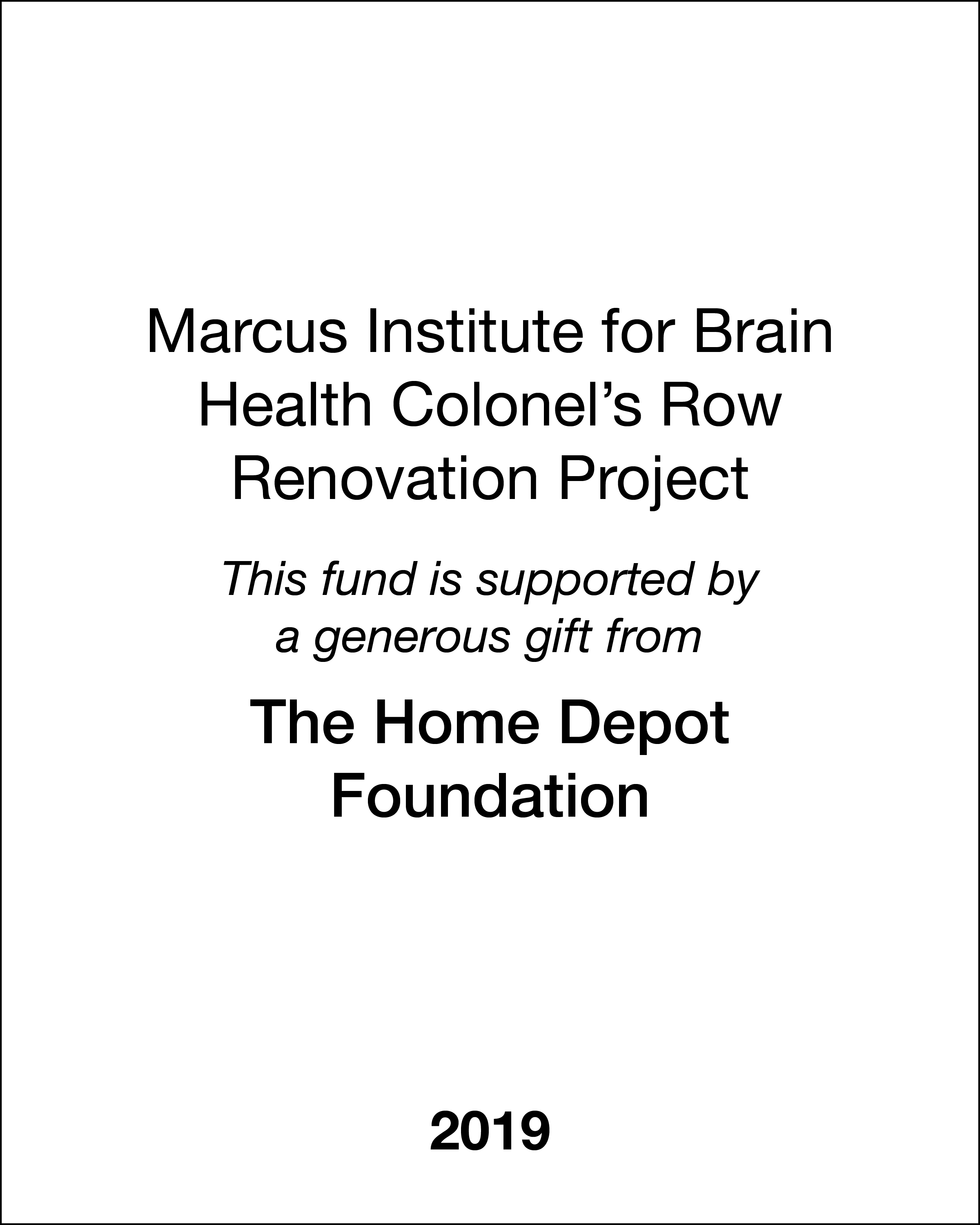 The Home Depot Foundation – Virtual Benefactor Recognition